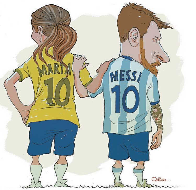 Marta e Messi, dois gênios punidos pelos deuses do futebol em suas ...